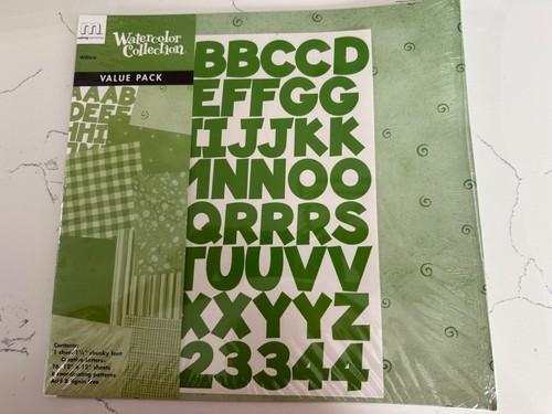 Making Memories Watercolor Collection Willow Value Pack Letters Sheets ...