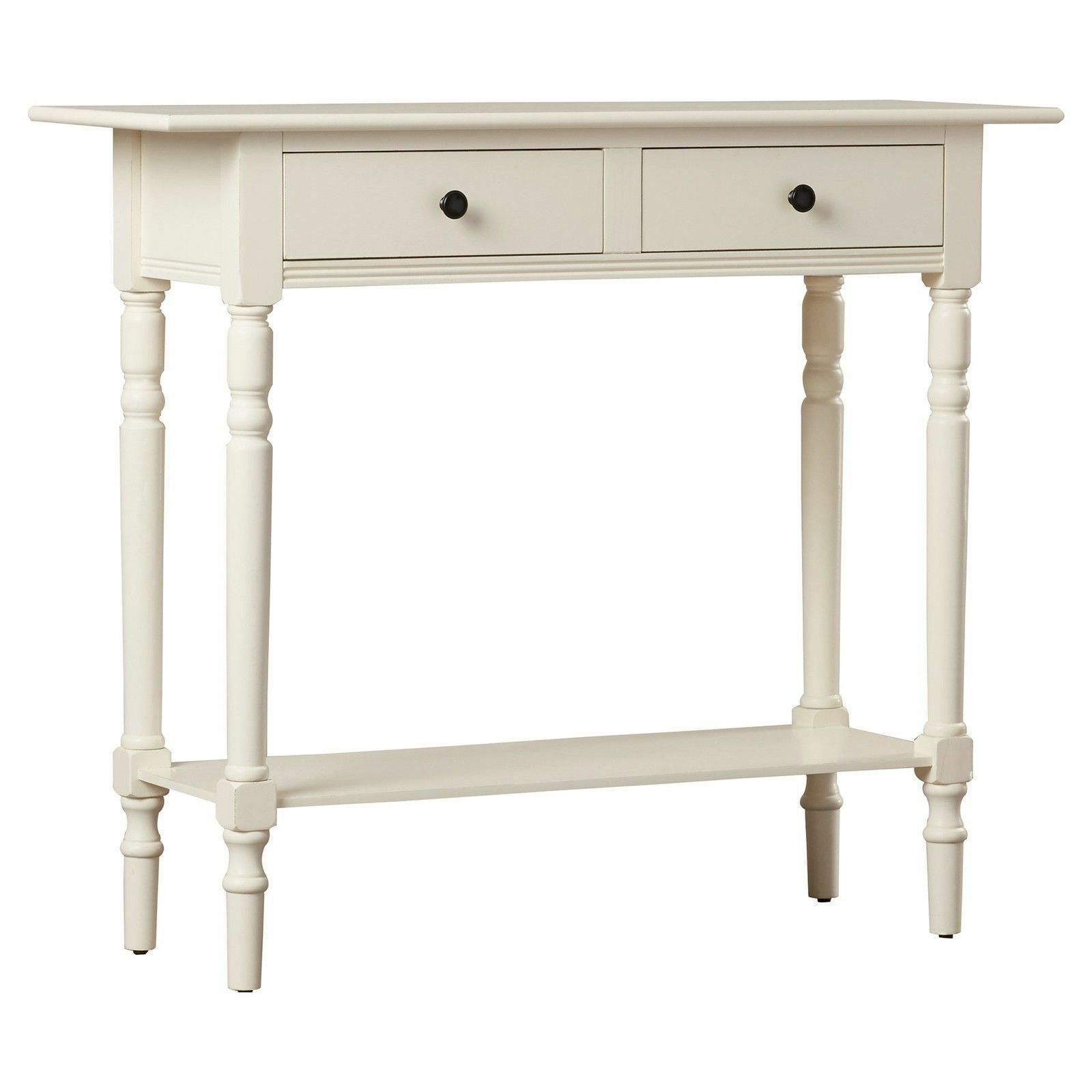 Off White Wooden Console Table Sofa Furniture Hallway Accent Storage ...