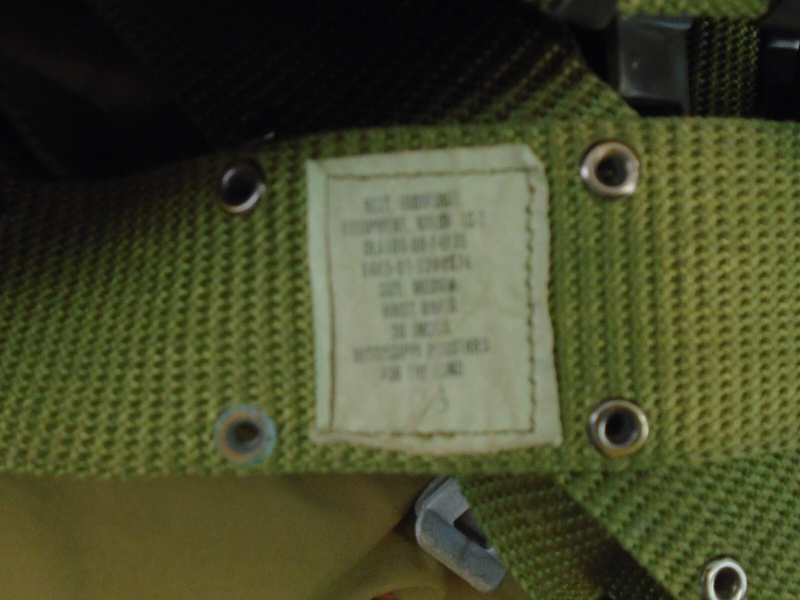 US Military Individual Equipment Nylon Utility Belt LC-2 Medium Alice ...