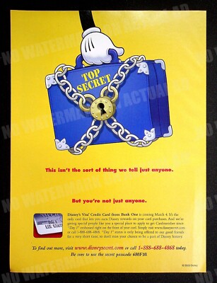 Disney Visa Credit Card 2003 Trade Print Magazine Ad Poster ADVERT ...