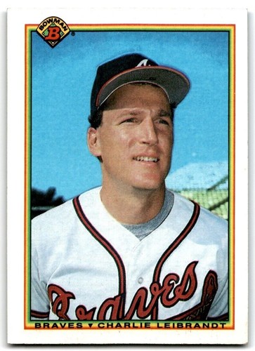 1990 Bowman Baseball Card Charlie Leibrandt Atlanta Braves #8 | eBay