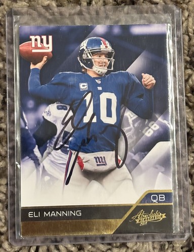 Eli Manning Signed Autograph 2011 Absolute Card IP | eBay
