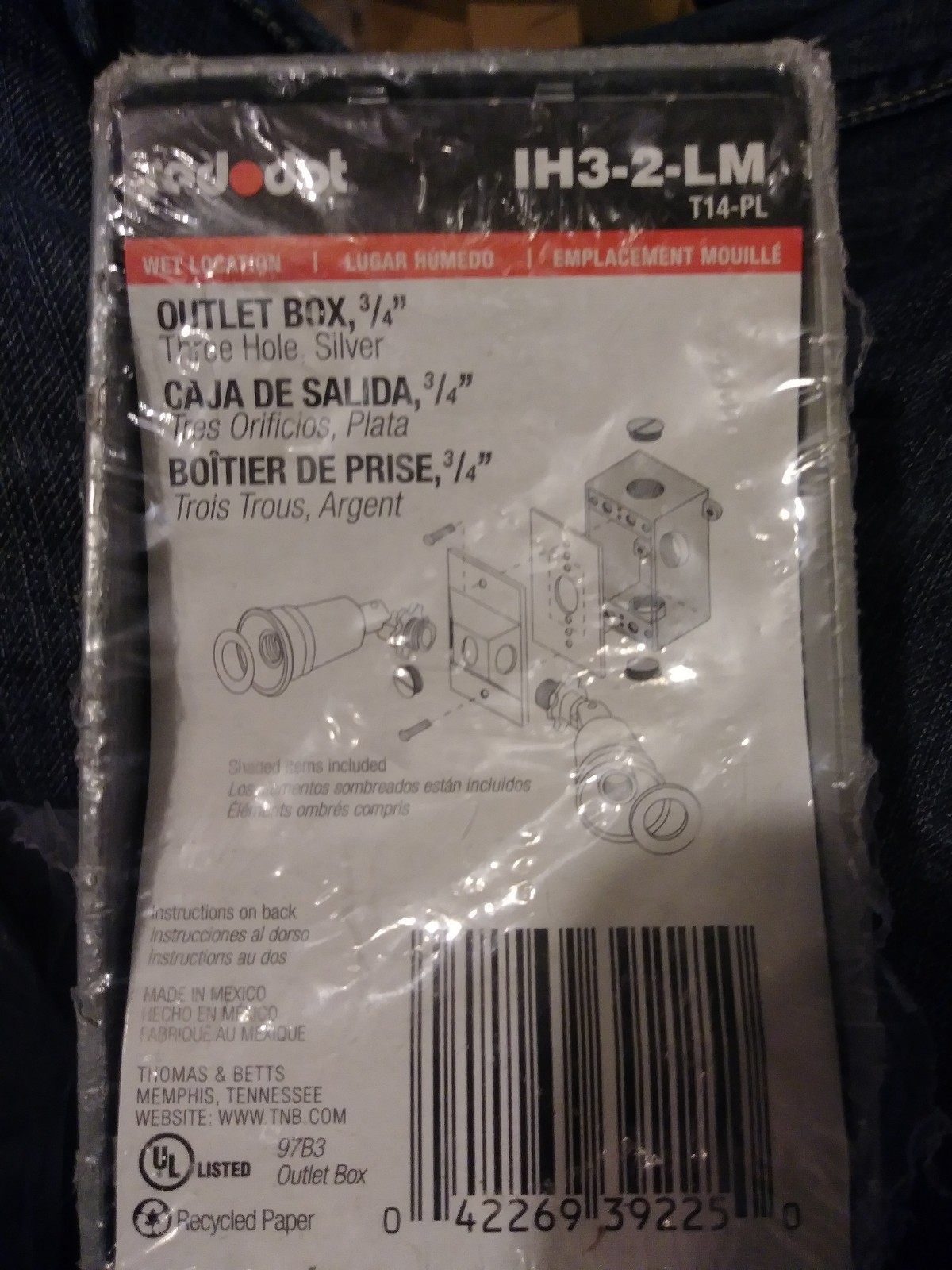 Red Dot IH3-2-LM 1-Gang Universal Weatherproof Device Box With Mounting ...