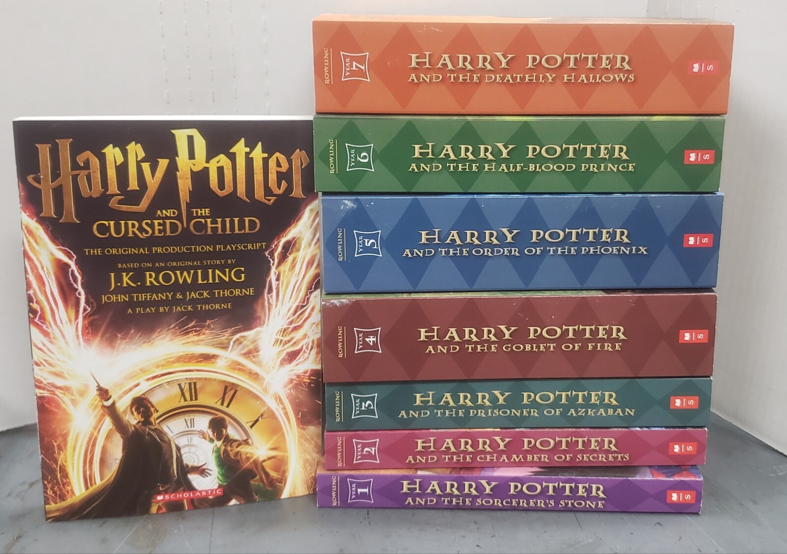 Harry Potter Paperback Book Series 1 - 7 PLUS HP AND THE CURSED CHILD ...