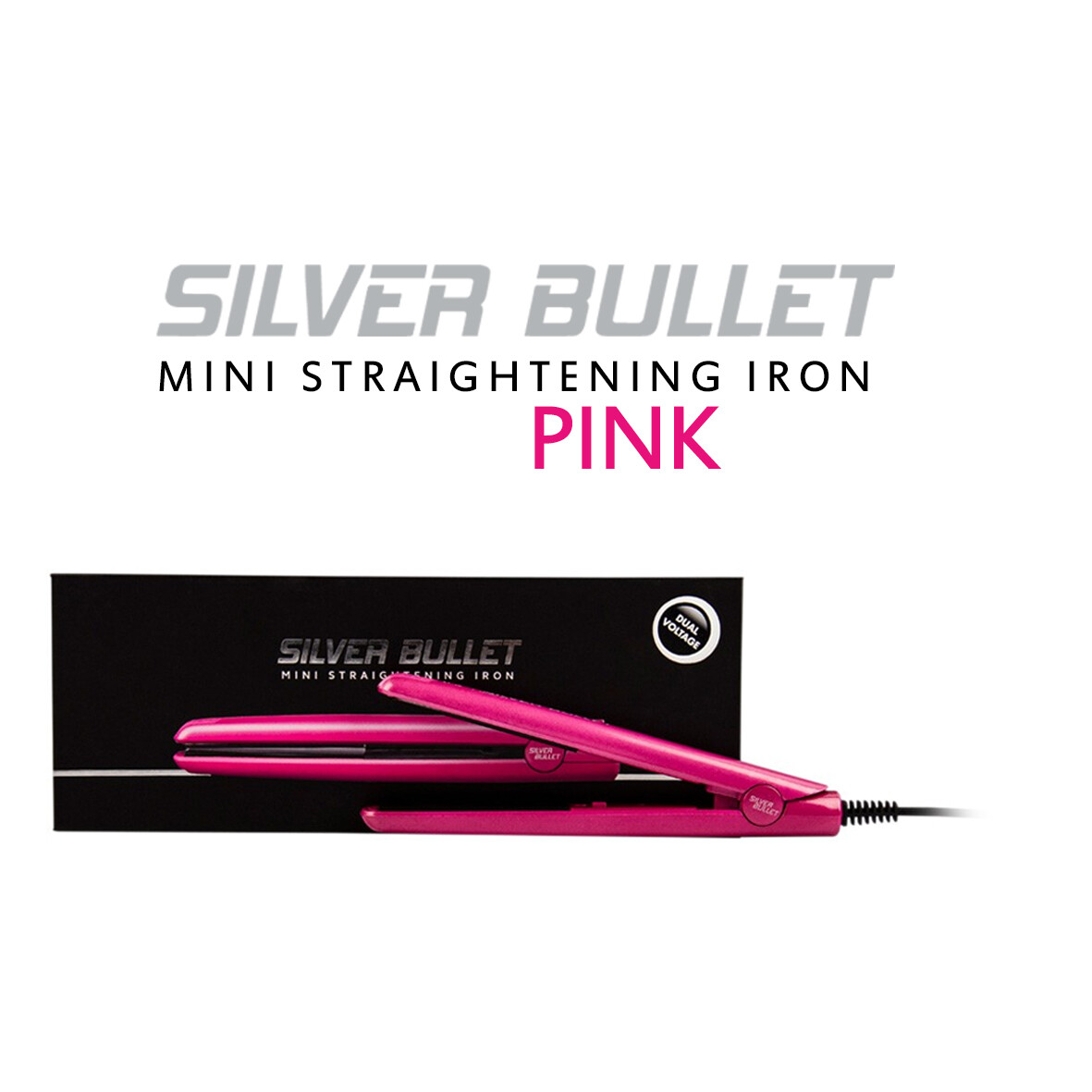 Silver Bullet MINI Hair Straightener - Ceramic Travel Size Iron ...
