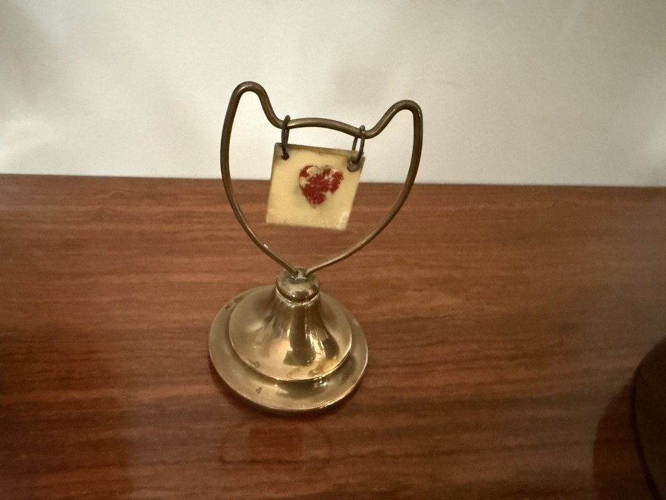 Art Deco 1940s Brass Bridge Playing Card Trump Table Marker Revolving ...