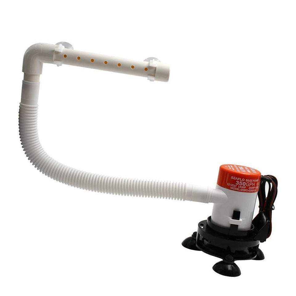 SEAFLO Portable 12v Livewell Aeration Pump System Kit for Boat Cooler ...