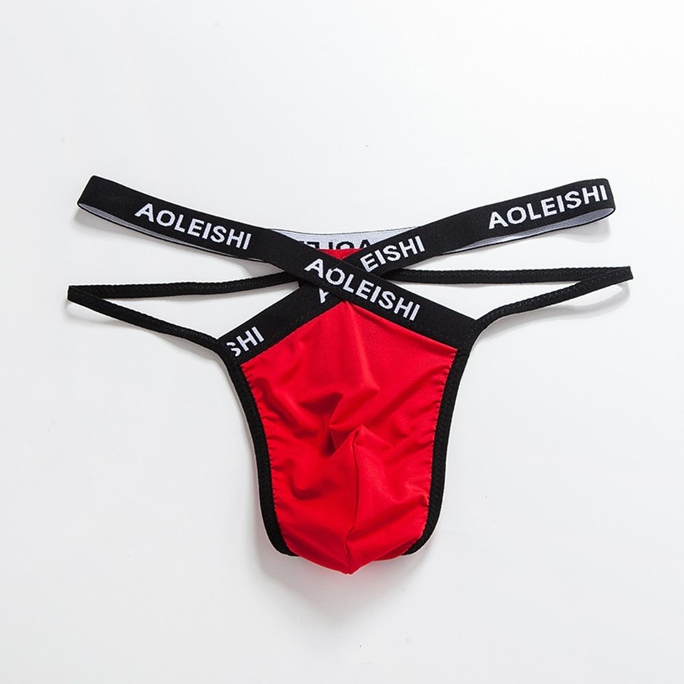 Mens Jock Strap Breathable Underwear Backless Jockstrap Briefs Thong ...