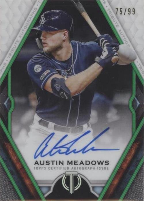 2021 Topps Tribute - Tribute Autographs Austin Meadows #TA-AM Green /99 ...