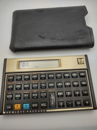 Hewlett Packard HP 12C Calculator & Case, new batteries, Tested And ...