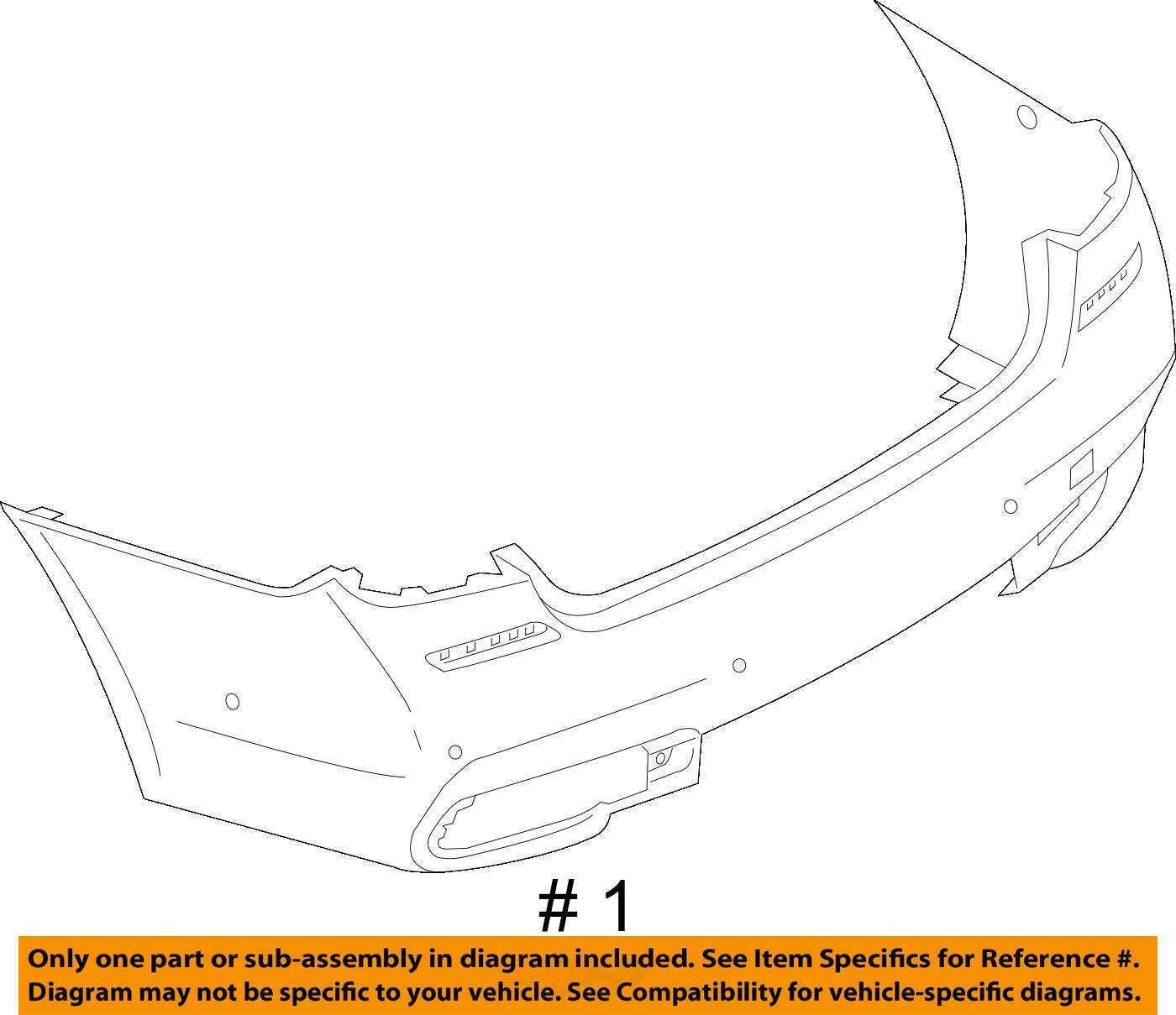 BMW Rear Bumper Cover Painted Carbon Black Part Number - 51128064760 | eBay