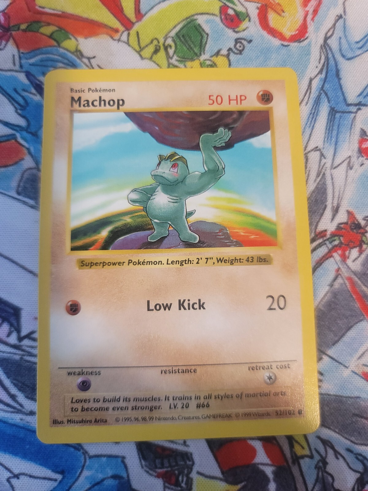 Pokemon Machop Base Set 52/102 Shadowless NM Non-Holo Common Card | eBay