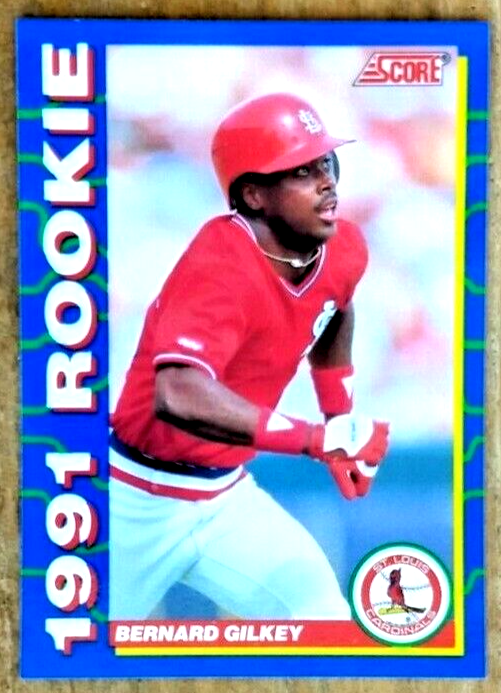 1991 SCORE BERNARD GILKEY ROOKIE CARD#11 NM-MT CARDINALS RED SOX BRAVES ...