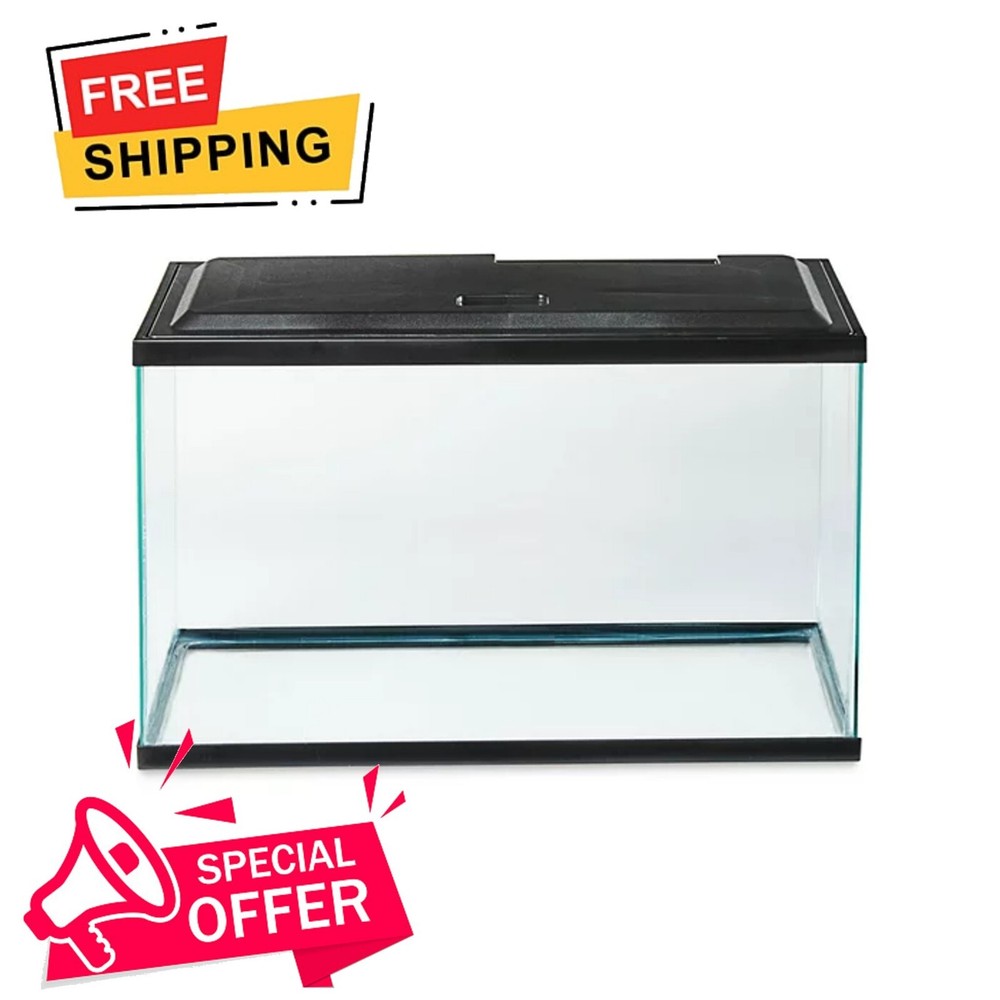 10 Gallon Aqua Culture Aquarium Starter Kit Fish Tank Water Tank LED ...