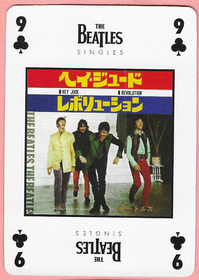 The Beatles, single swap playing card, 9 of Clubs, Hey Jude - Near Mint | eBay