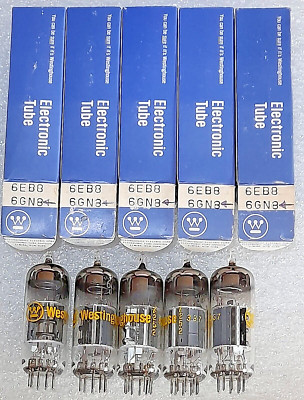 5 6EB8/6GN8 Westinghouse NOS same code=7252 Vacuum Tubes - will combine ...