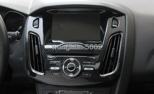 ABS Carbon Central Console Navigation Panel Trim For Ford Focus ST RS ...