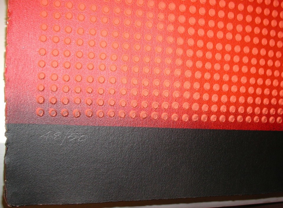 PAUL MAXWELL, #511 LARGE RED/BLACK STENCIL CASTING RELIEF, S/N 48/50, 1970, COA | eBay