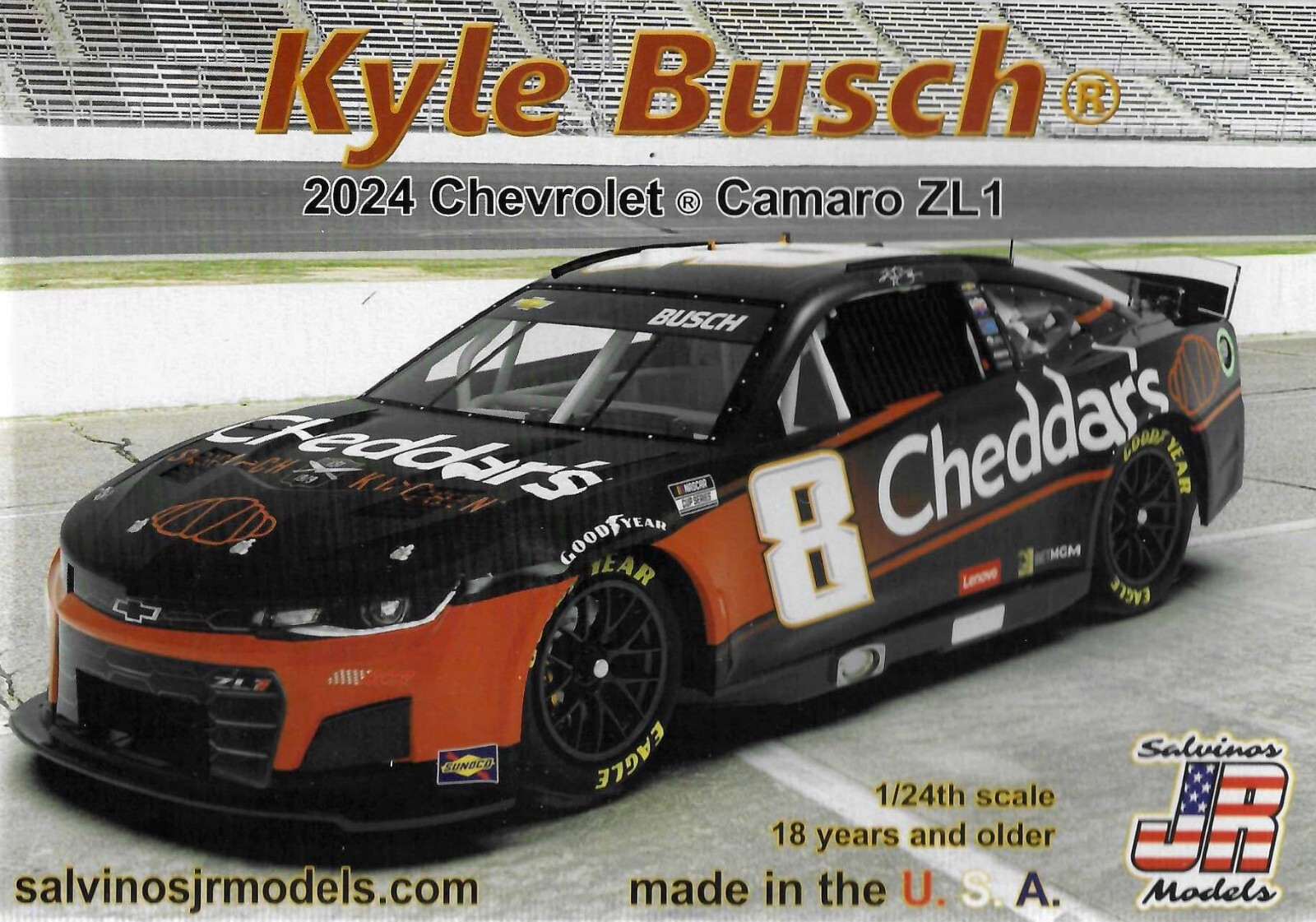 Salvinos JR Models RCC2024KBP Kyle Busch 2024 Chevrolet Camaro ZL1 ...