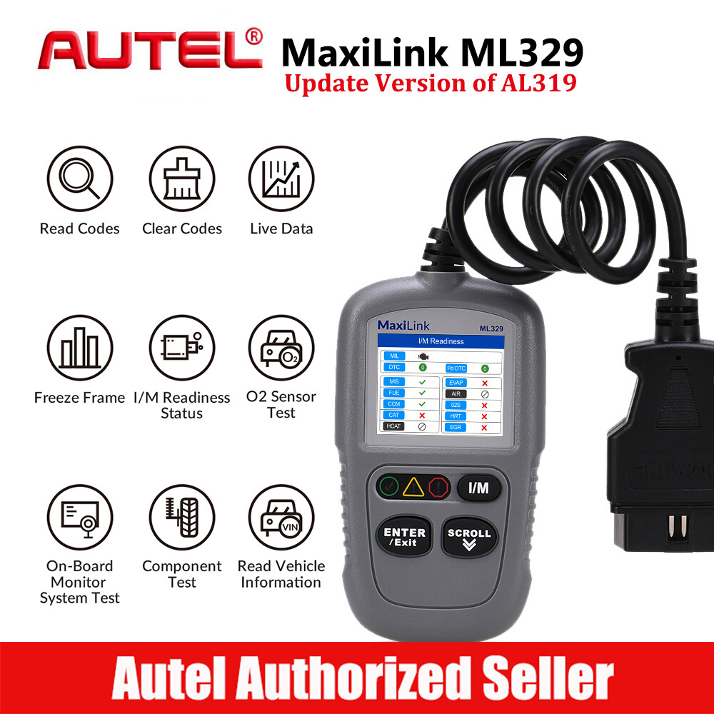 Autel MaxiLink ML329 OBD2 CAN OBDII Auto Car Code Reader Diagnostic ...