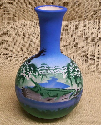 Cedar Mesa Native American Made and Painted Pottery Gator Swamp Ball ...