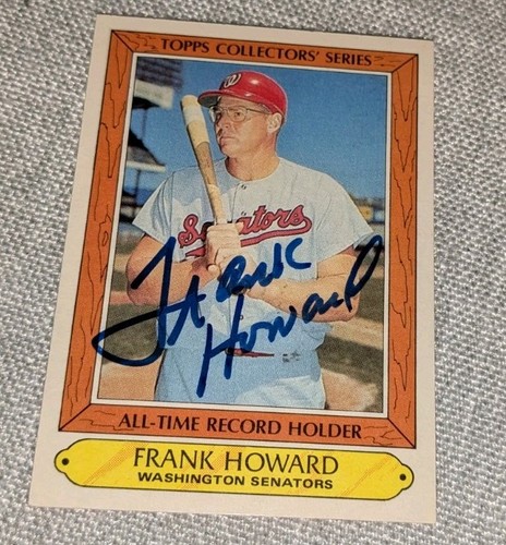 Frank Howard Washington Senators 1985 Topps Signed Card W/Our COA | eBay