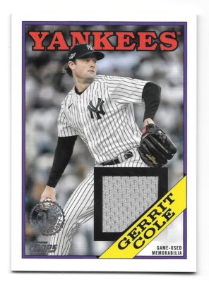2023 Topps Series 2 GERRIT COLE 1988 Topps Baseball Relic -NY YANKEES ...