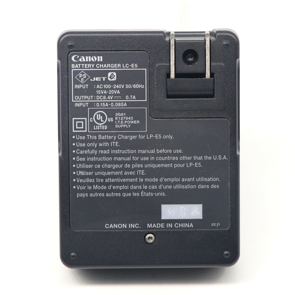 Genuine Canon LC-E5 LP-E5 Battery Charger For EOS 1000D 2000D 450D 500D ...