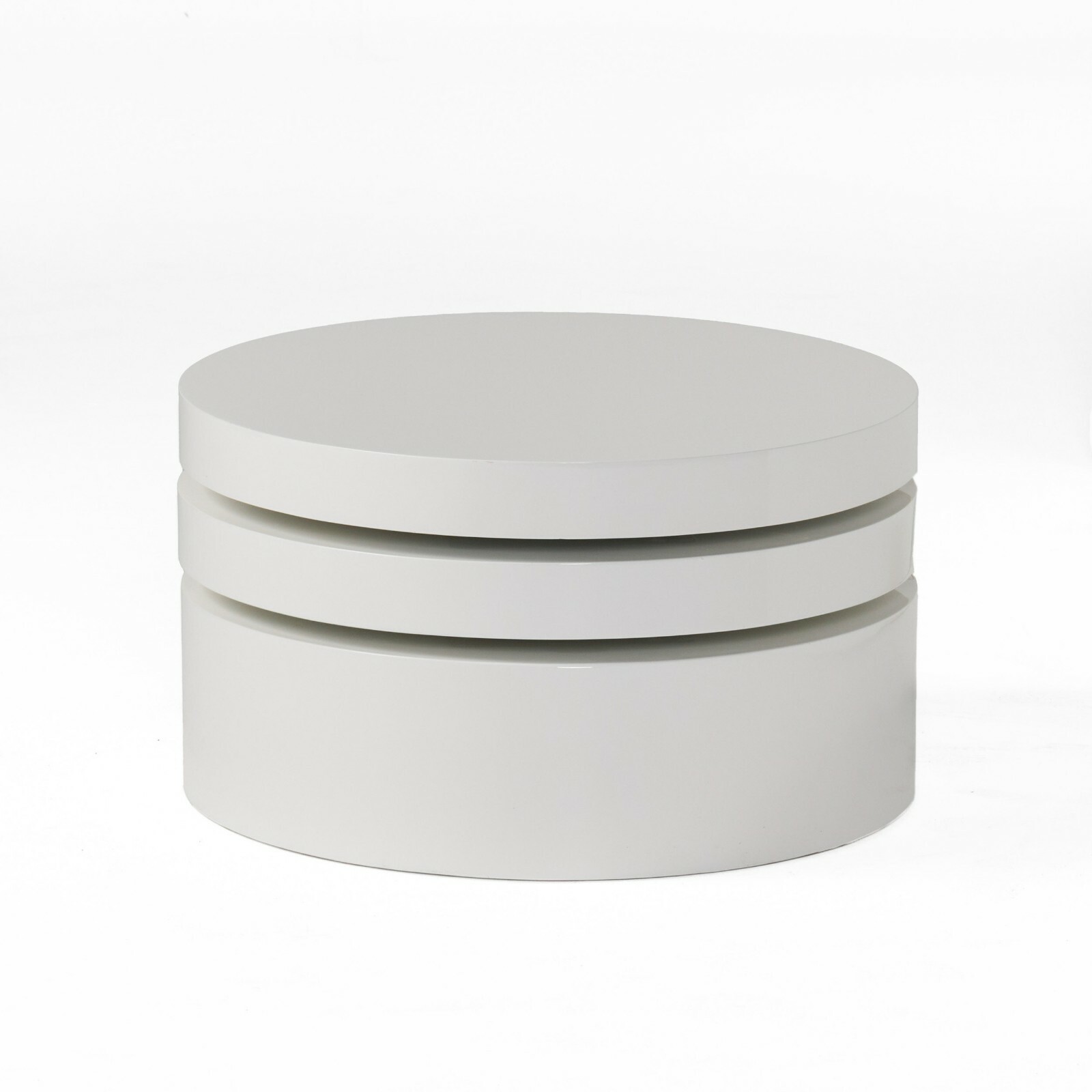 Modern Small Oval Rotatable Coffee Table, Glossy White 637162305713 | eBay