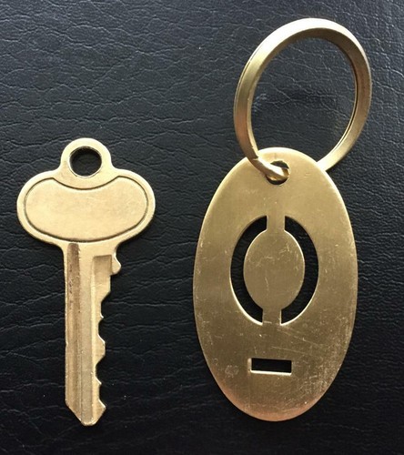 Oval BRASS Stencil cut-out Key Chain - Approx. 2 inches - Number Choice ...