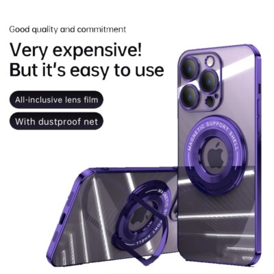 Luxury Clear Magnetic Wireless Charge Cover Case For iPhone 15 14 Plus ...