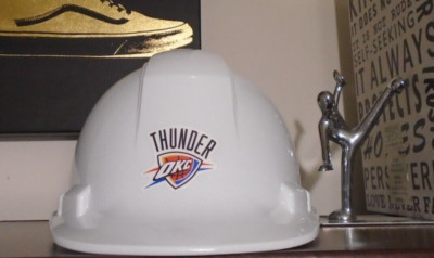 NBA OKC Thunder Hard Hat Safety Works Helmet White Construction ...