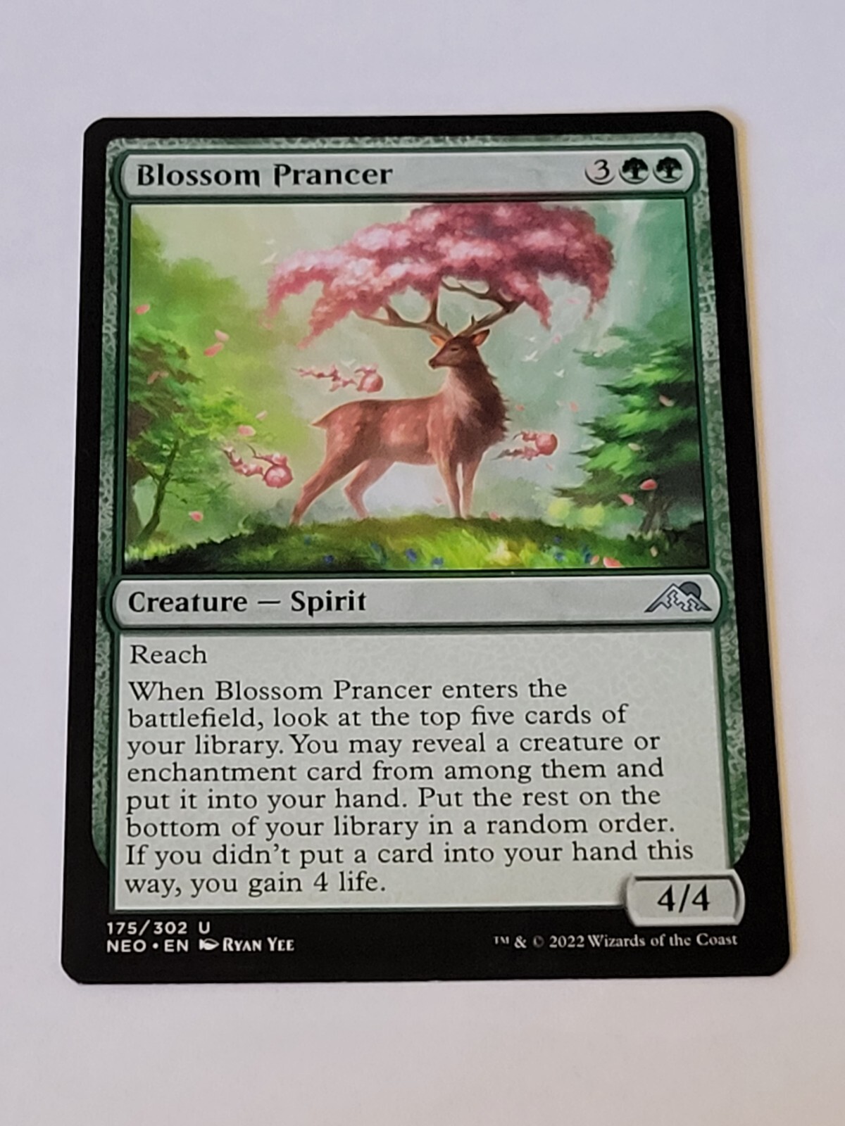 MTG Blossom Prancer Kamigawa: Neon Dynasty 175/302 Regular Uncommon for ...