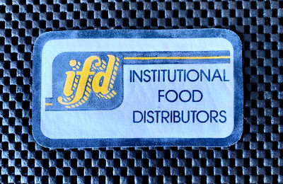 IFD INSTITUTIONAL FOOD DISTRIBUTORS PRINTED SEW ON PATCH 4 1/2" x 2 1/2 ...
