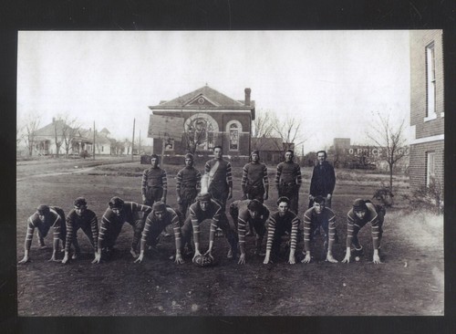 REAL PHOTO CHECOTAH OKLAHOMA 1921 HIGH SCHOOL FOOTBALL PLAYERS POSTCARD ...