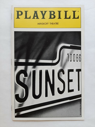 Sunset Boulevard Playbill from the Minskoff Theatre w\ Cast Sub Notes ...