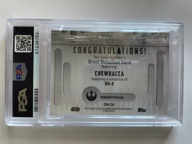 2017 Topps Star Wars - CHEWBACCA - DROID BRONZE MEDALLION CARD 113/150 ...