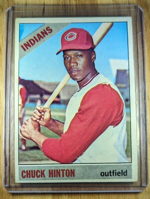 1966 Topps Chuck Hinton #391 Cleveland Indians Guardians MLB Baseball ...