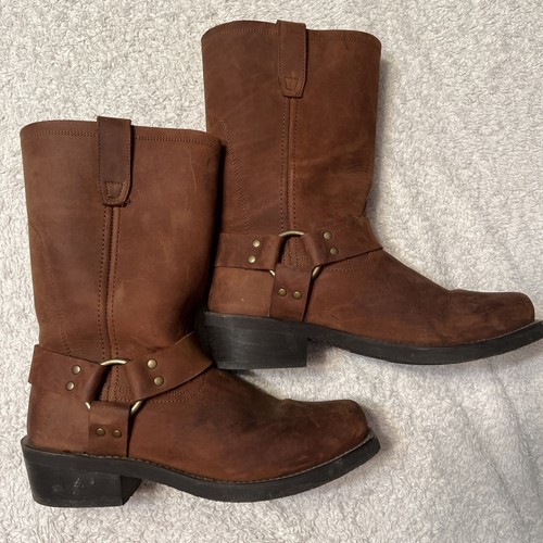 Dingo harness boots men’s size 9 1/2 leather square toe | eBay