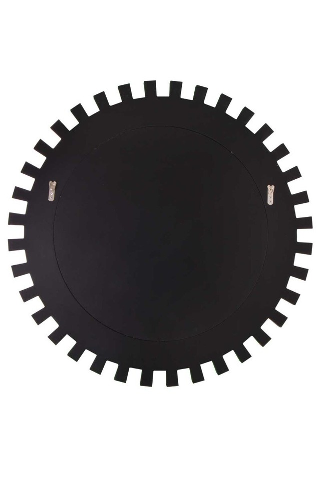 Extra Large Round Silver All Glass Starburst Wall Mirror Modern 3Ft ...