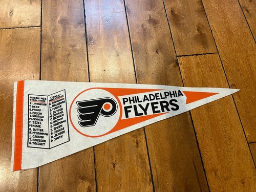 NHL 1980'S PHILADELPHIA FLYERS PELLE LINDBERGH Team Logo Pennant 30" | eBay