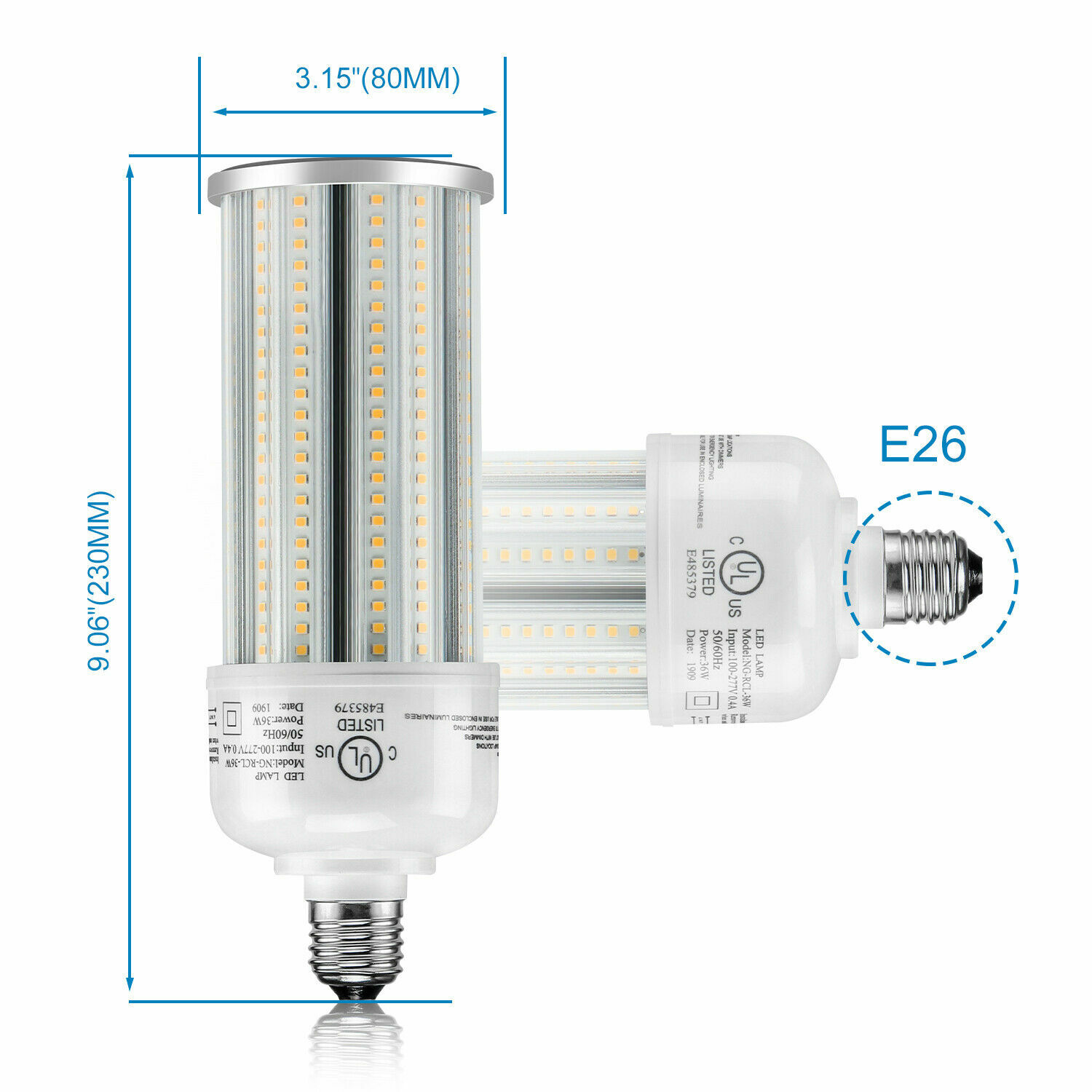 DLC 36W LED Corn Bulb Light E39 Replace 125W MH/HPS Warehouse Shop ...