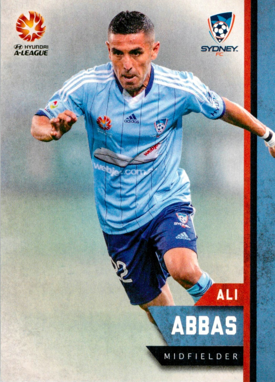 2015 2016 SYDNEY FC A-League Card ALI ABBAS | eBay Australia