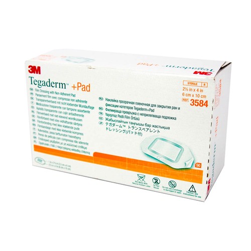*50-Pieces* 3M Tegaderm +Pad Film Dressing Non-Adherent 2.375" x 4 ...