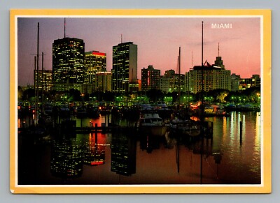 Miami Evening Time, Miami Florida FL Postcard c1980 B15 | eBay