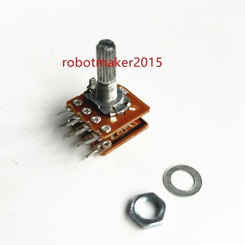 2Pcs 50K B50K 503 8 Pins Dual Stereo Potentiometer Double Rotary shaft ...