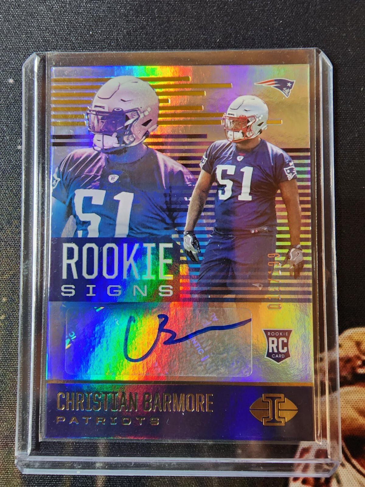 2021 Panini Rookie Signs Christian Barmore Auto Rookie RC NE Patriots # ...