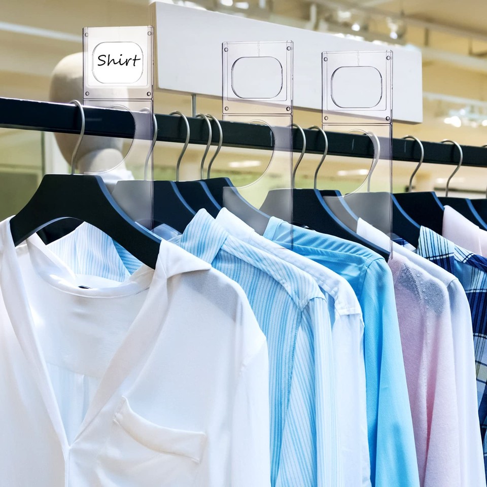 10 Pack Clothing Rack Size Dividers Plastic Closet Dividers for Hanging ...