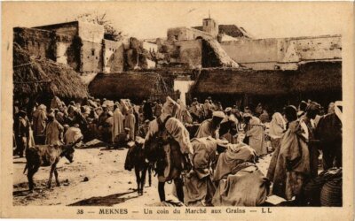 CPA AK MAROC MEKNES - Un coin du Marche aux Grains (280841) | eBay