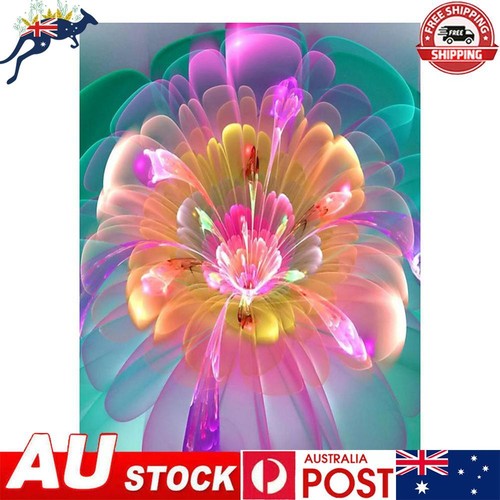 Fluorescent Flower 5D DIY Full Drill Diamond Painting Embroidery Stitch ...